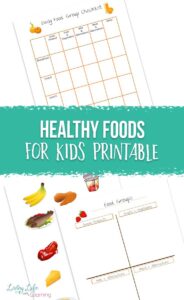 Healthy Foods for Kids Printable