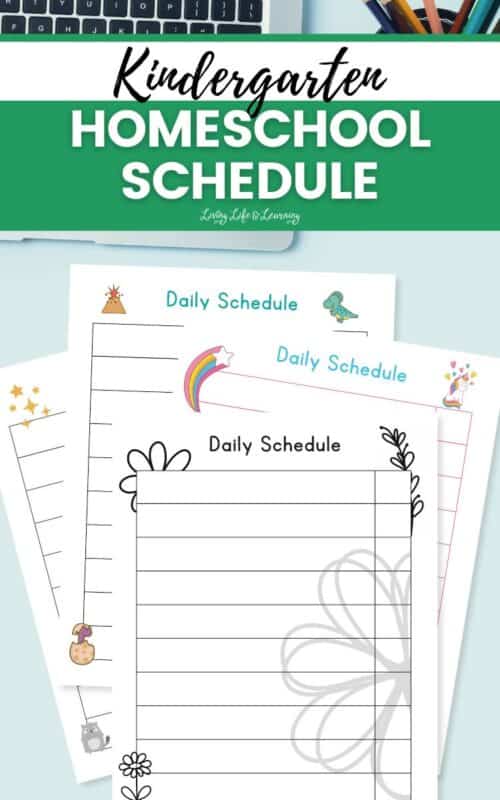 Kindergarten Homeschool Schedule