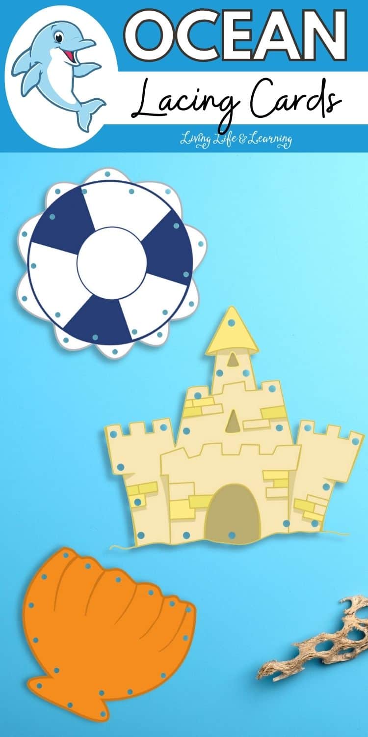 Ocean Lacing Cards: Fun Fine Motor Activity