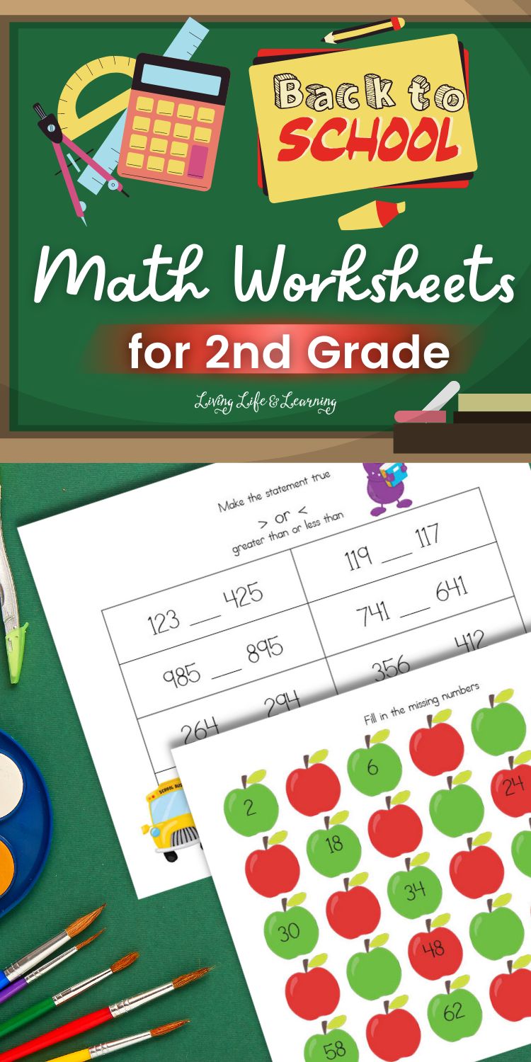 Back to School Math Worksheets for 2nd Grade