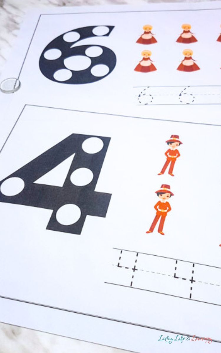 Thanksgiving Counting Mats: Perfect for Math