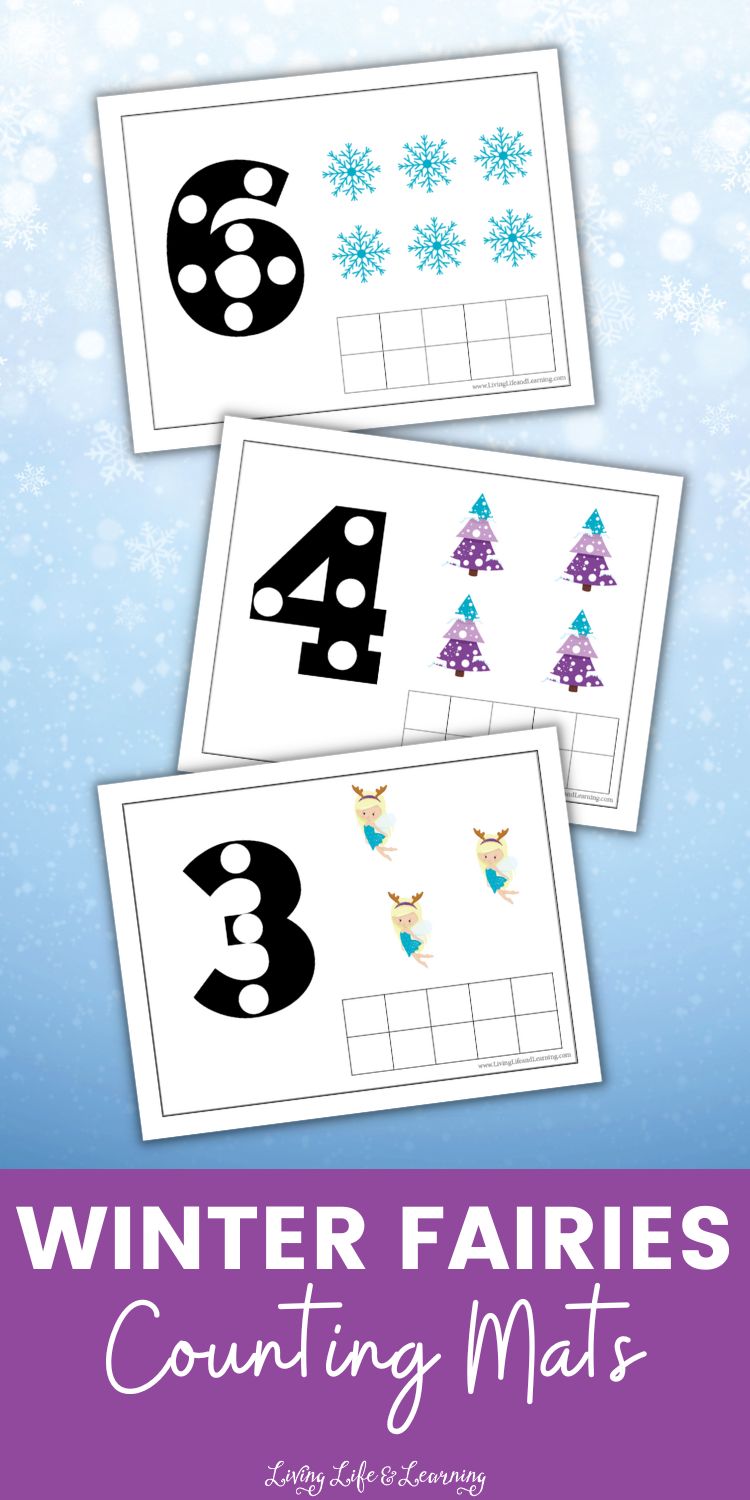 Winter Fairies Counting Mats