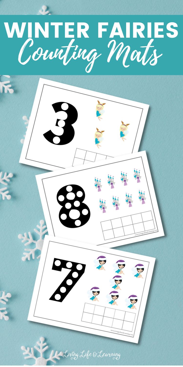 Winter Fairies Counting Mats