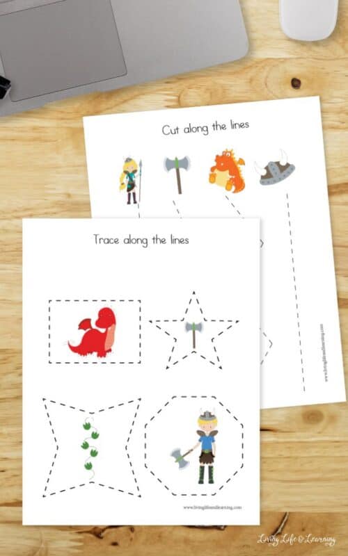 Dragon Tracing Worksheets