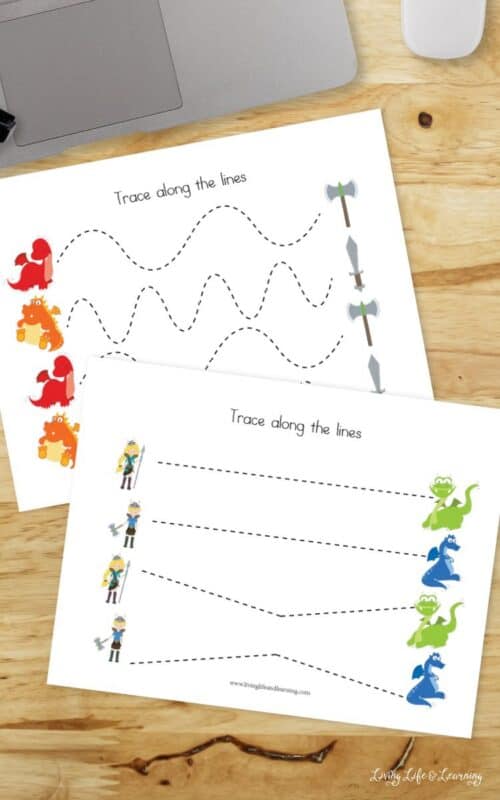 Dragon Tracing Worksheets