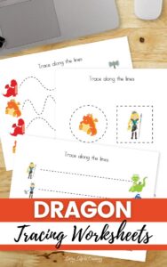 Dragon Tracing Worksheets