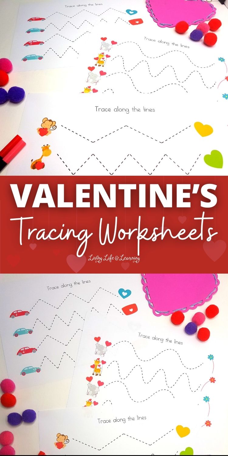 Valentine's Day Tracing Worksheets