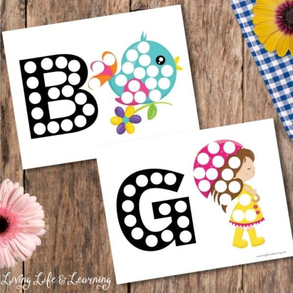 Spring Dot Letter Coloring Pages to Enhance Skills
