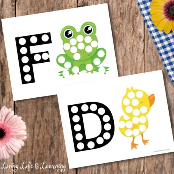 Spring Dot Letter Coloring Pages to Enhance Skills