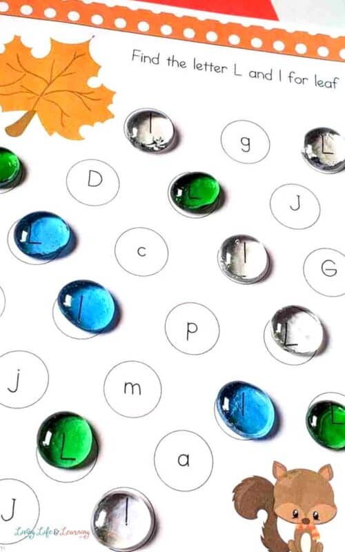 Fall Letter Find Printables to Boost Kids' Skills
