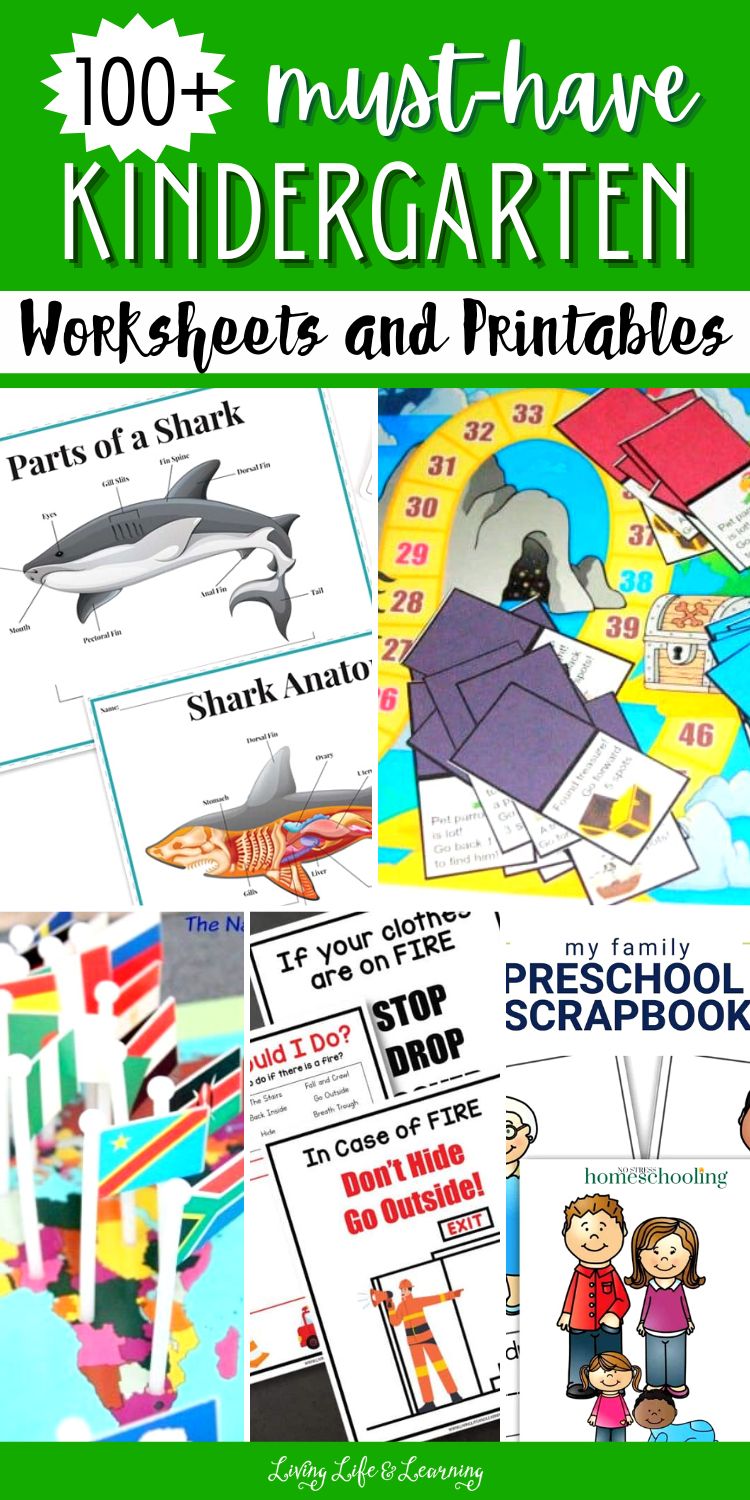 100 Must-Have Kindergarten Worksheets and Printables