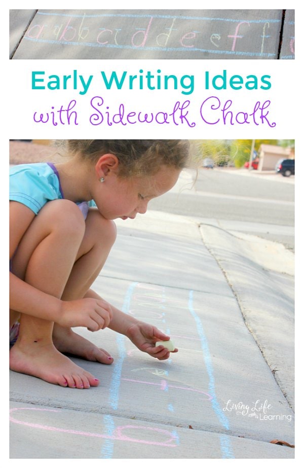 Early Writing Ideas With Sidewalk Chalk