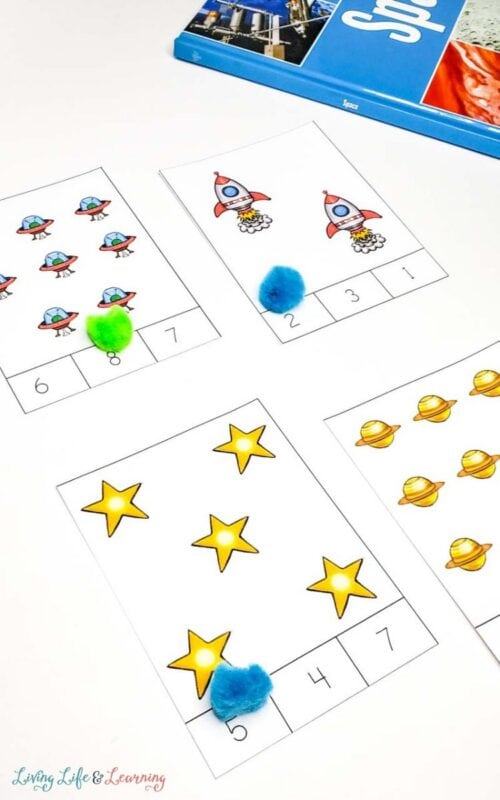 Space Counting Cards Printables to Boost Math Skills