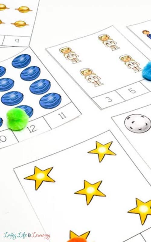 Space Counting Cards Printables to Boost Math Skills