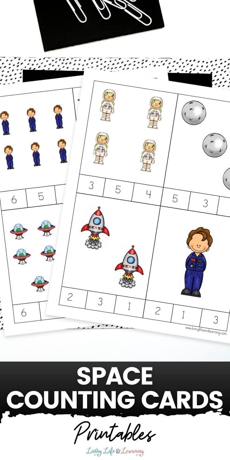 Space Counting Cards Printables to Boost Math Skills