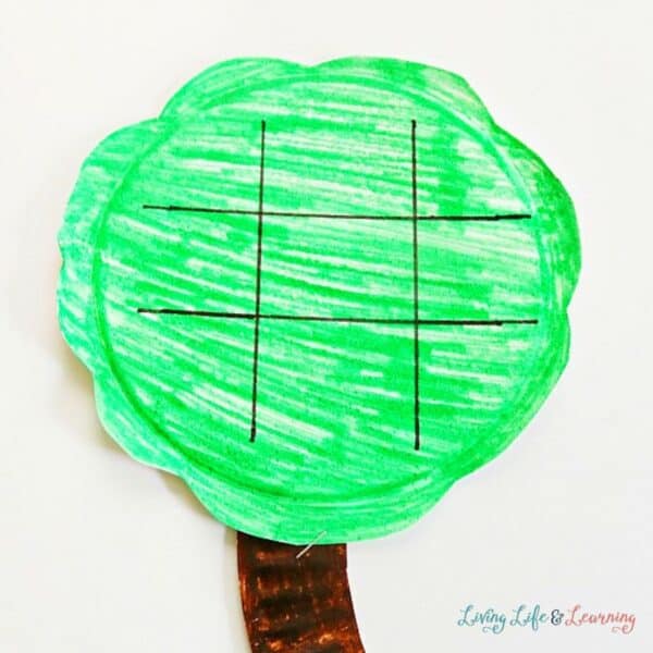 Apple Tree Tic Tac Toe Game: Fall Fun for Kids