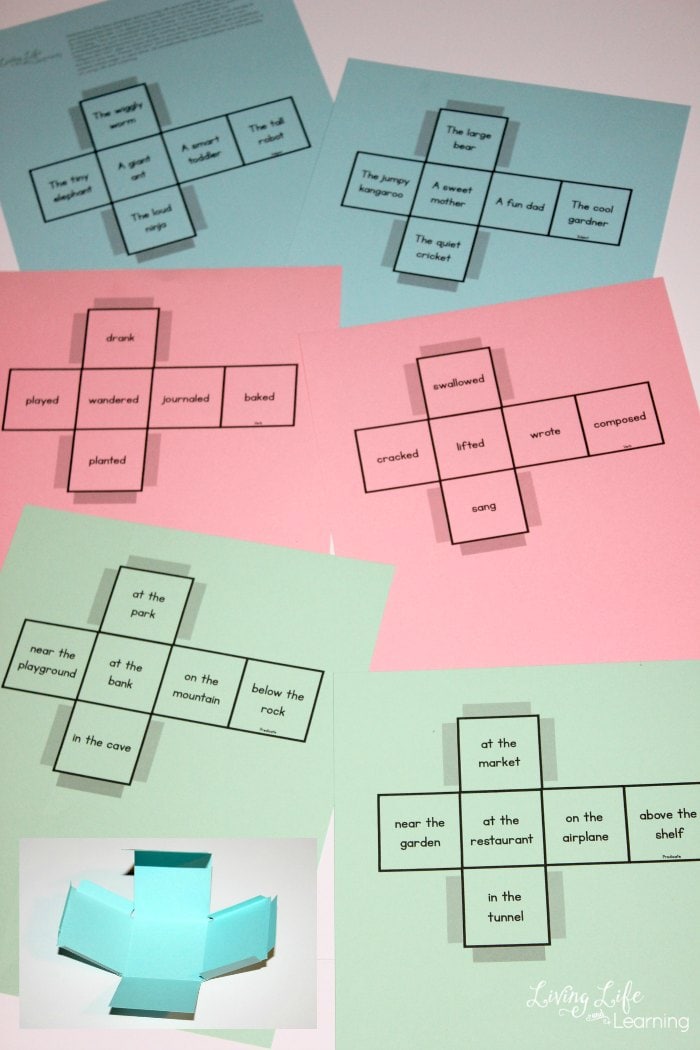 Fun Sentence Starters Printable Dice Game Fun Sentence Starters Printable Dice Game