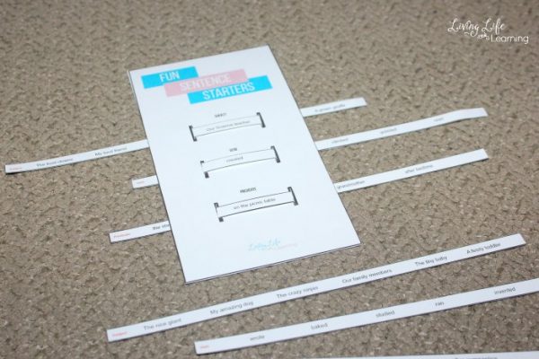 Fun Sentence Starters for Reluctant Writers