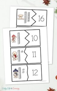 Snowman Place Value Puzzles and Seasonal Learning