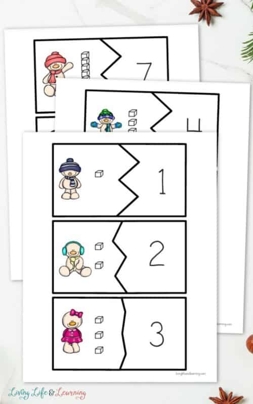 Snowman Place Value Puzzles and Seasonal Learning