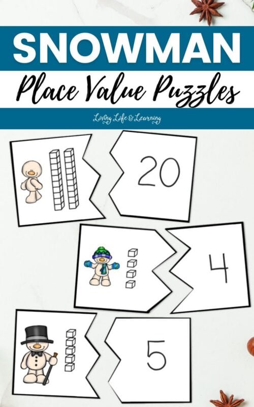 Snowman Place Value Puzzles and Seasonal Learning