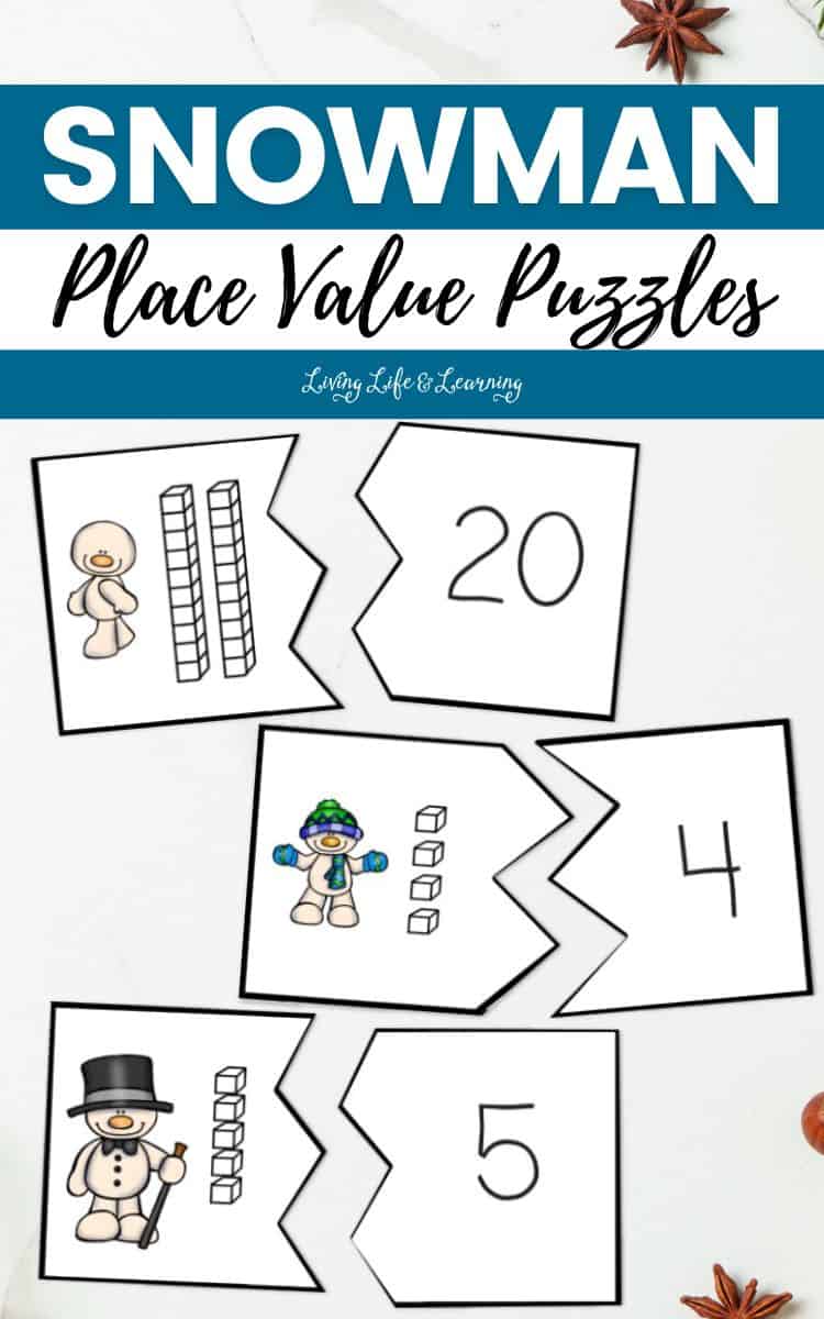 Snowman Place Value Puzzles and Seasonal Learning