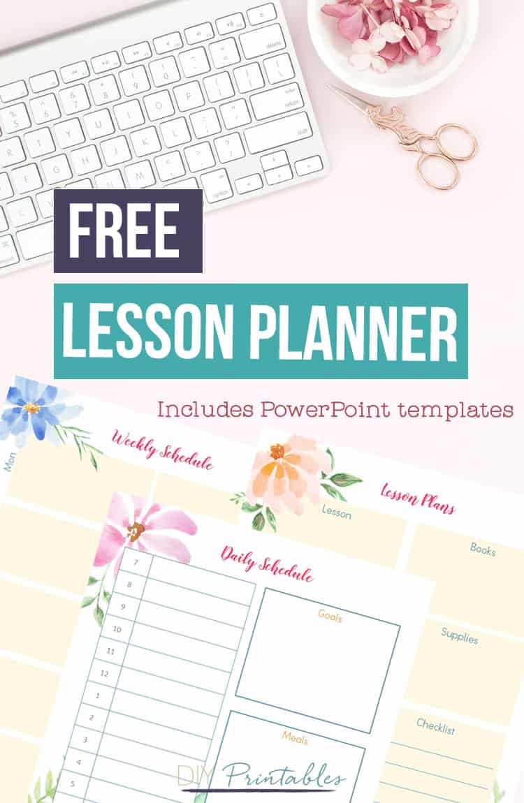 Floral Lesson Planner and PowerPoint Templates