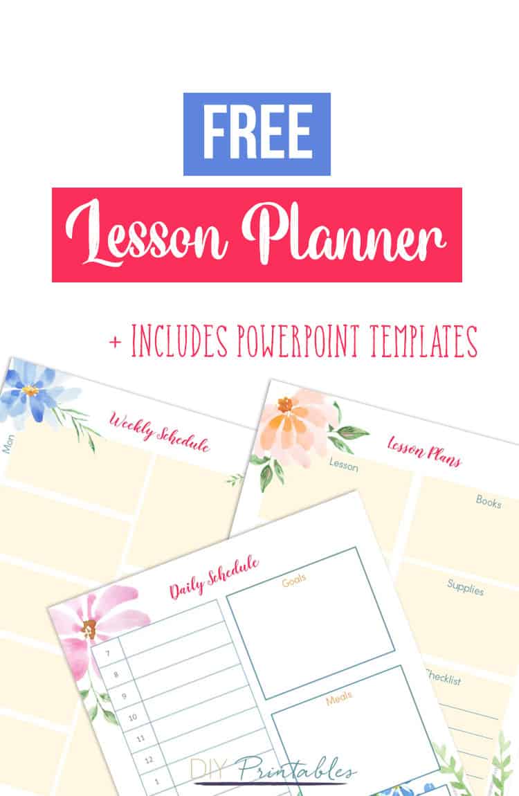 Floral Lesson Planner and PowerPoint Templates
