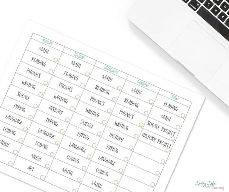 A Relaxed 3rd Grade Homeschool Schedule
