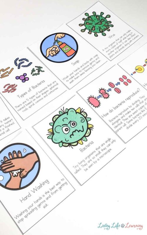 Fighting Germs Printable Cards: Fun Learning for Kids