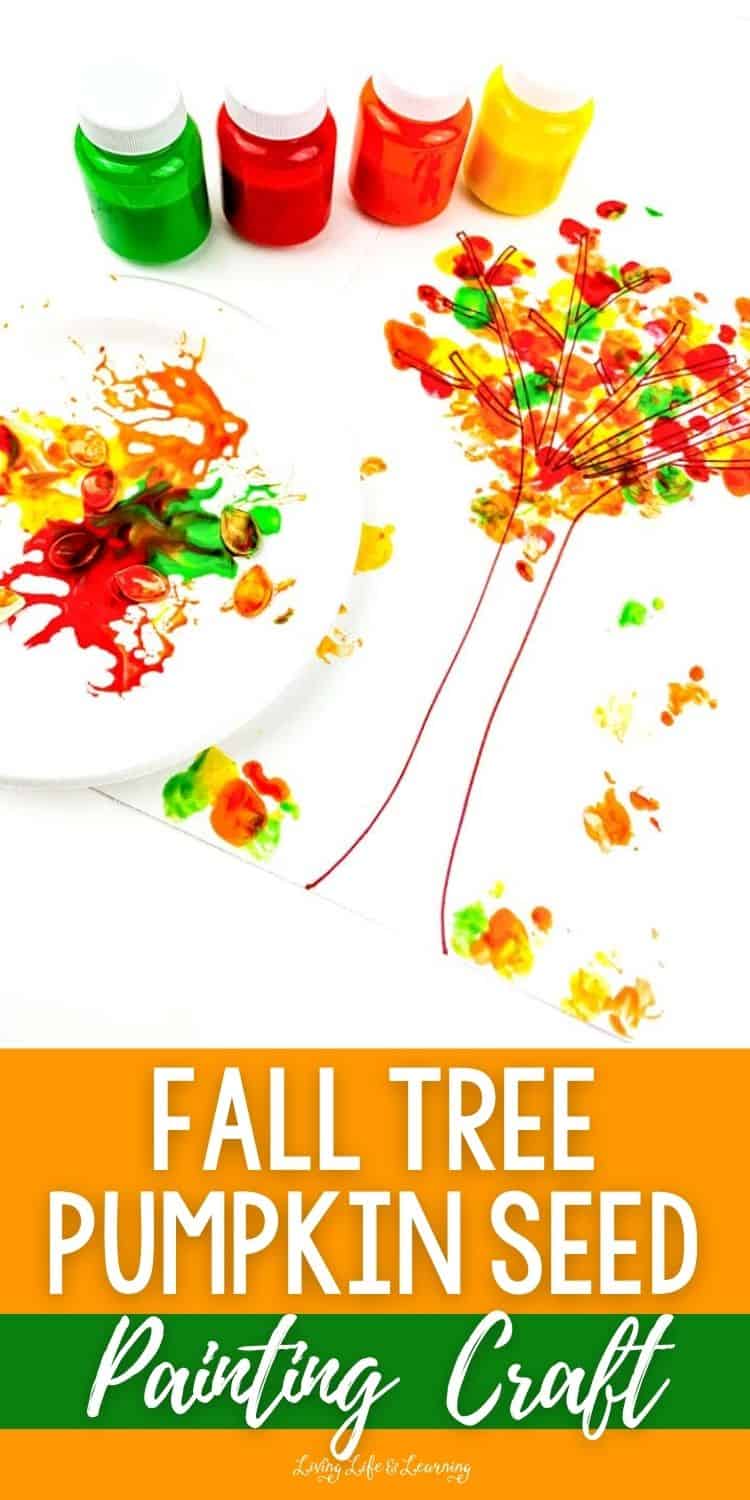 Fall Tree Pumpkin Seed Painting Craft