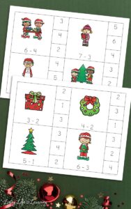 Make Math Fun with Christmas Addition and Subtraction Cards