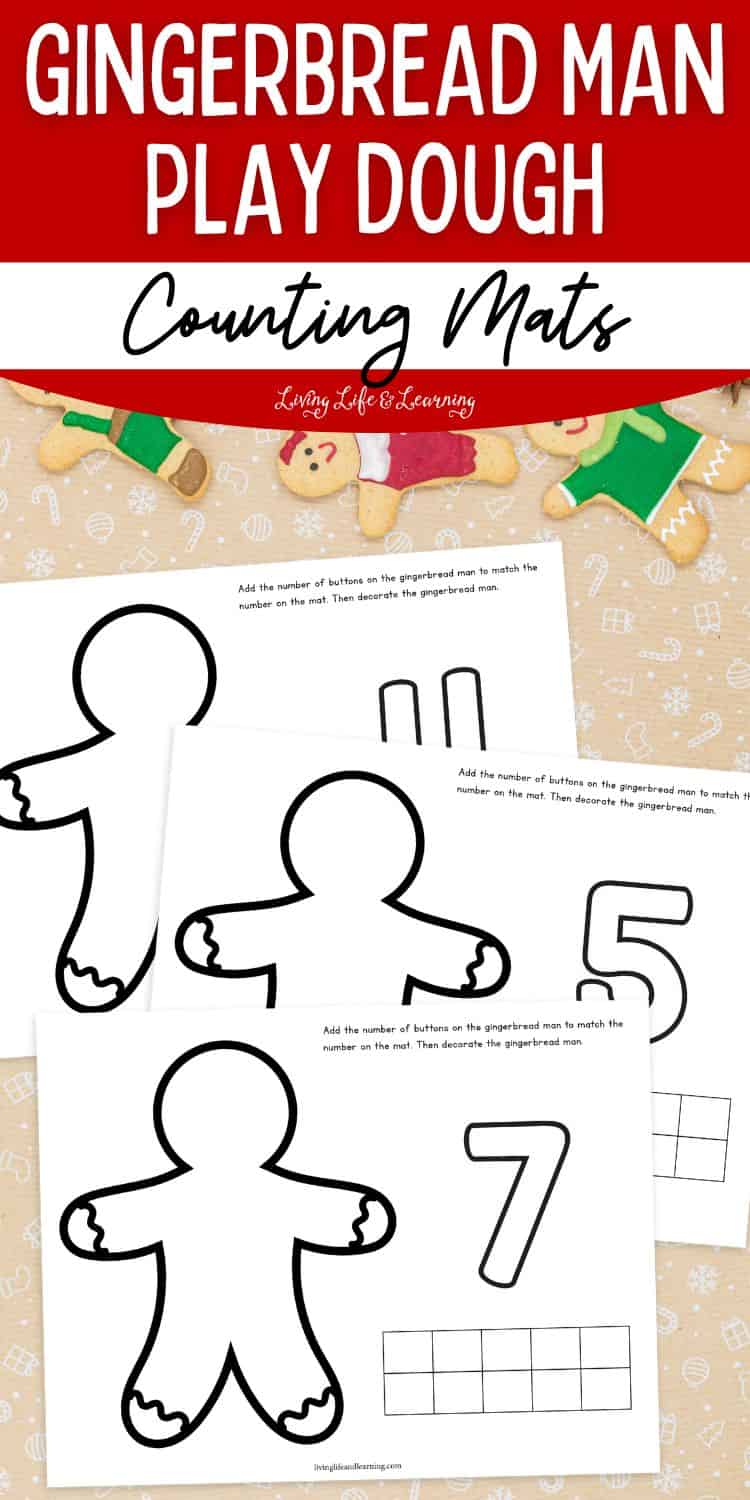 Gingerbread Man Play Dough Counting Mats: Fun Learning Tool