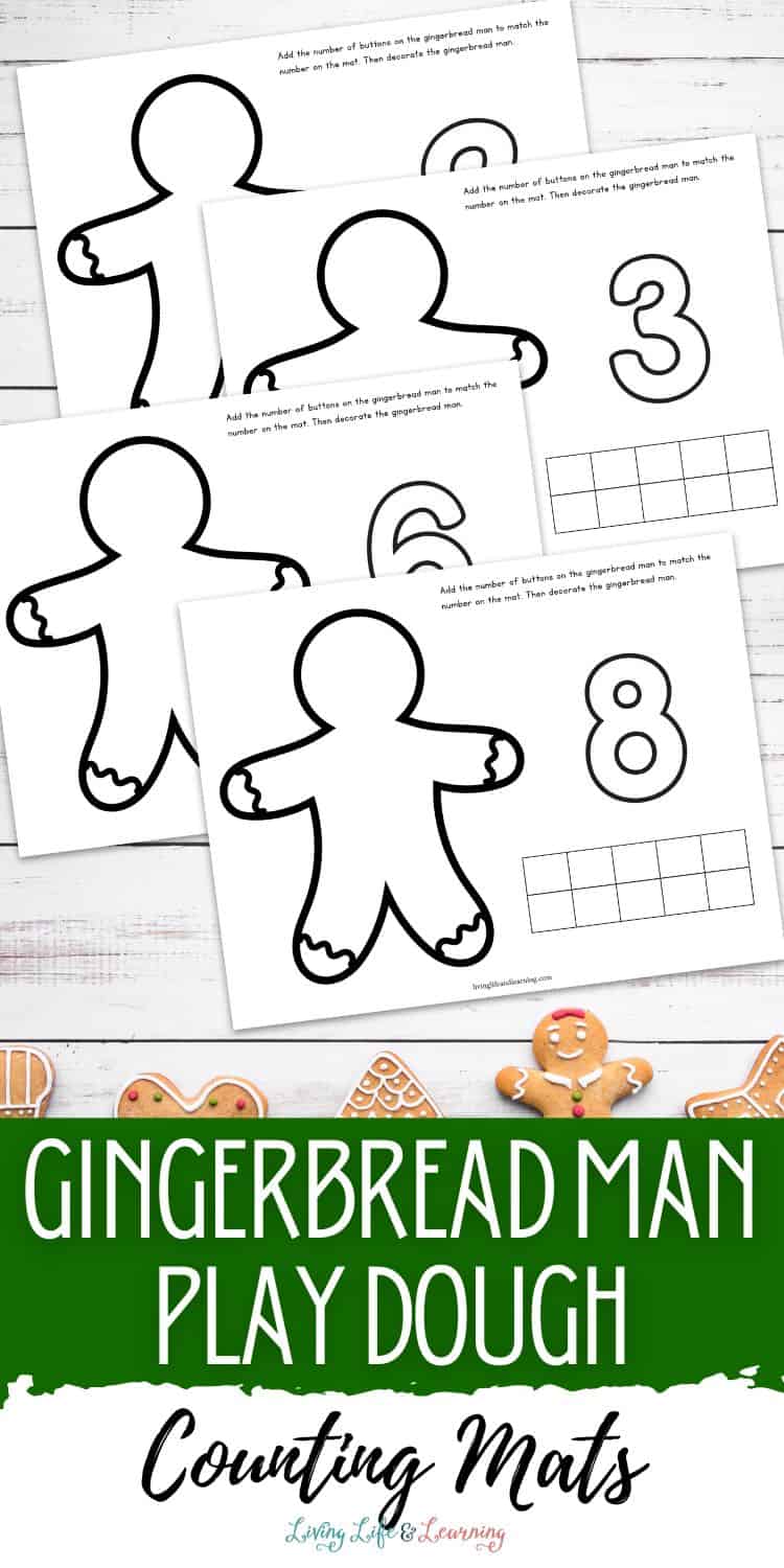 Gingerbread Man Play Dough Counting Mats: Fun Learning Tool