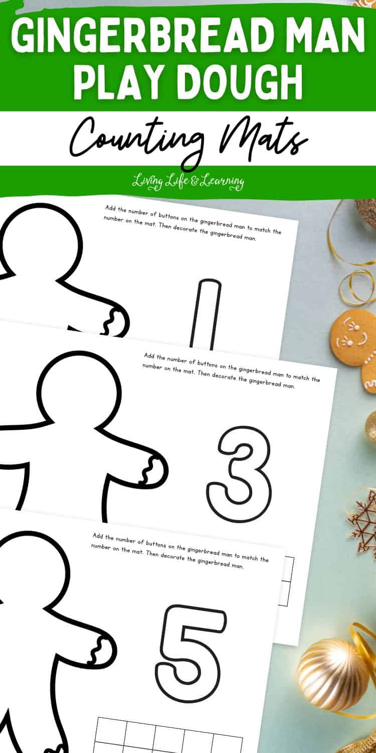 Gingerbread Man Play Dough Counting Mats: Fun Learning Tool