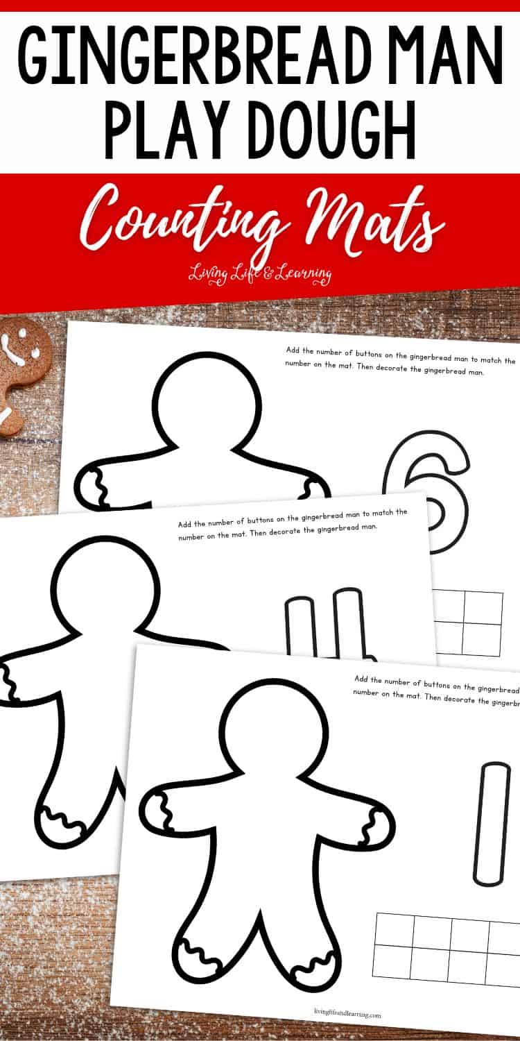 Gingerbread Man Play Dough Counting Mats: Fun Learning Tool