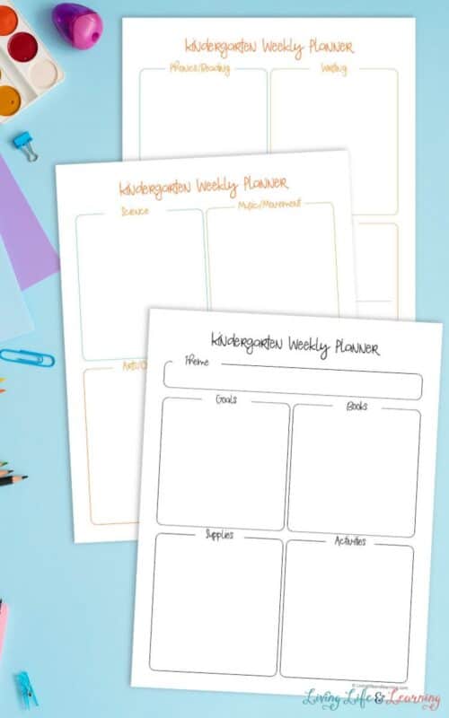 Weekly Planner for Kindergarten: Plan with Ease