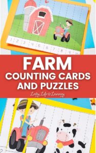 Farm Counting Cards and Puzzles for Learning Fun