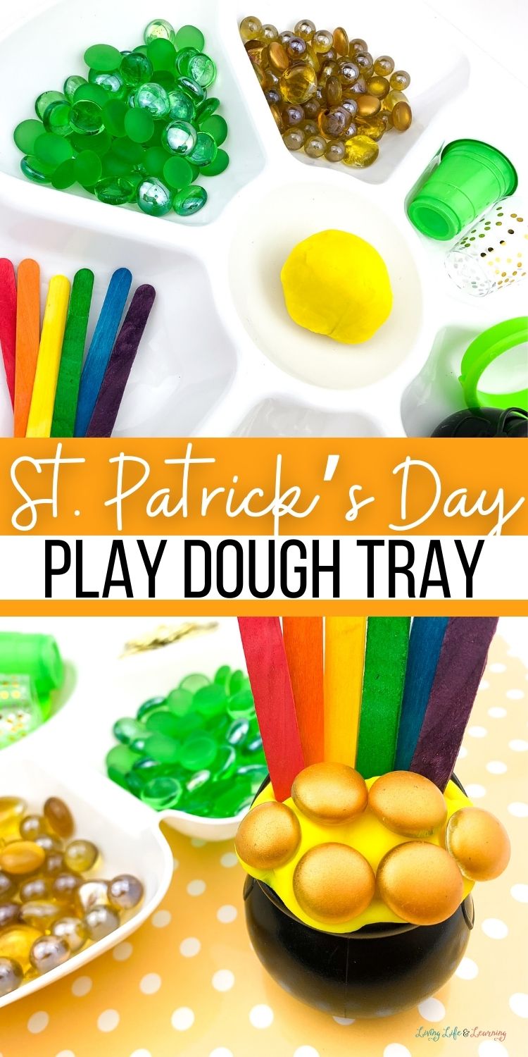 St. Patrick's Day Play Dough Tray for Creative Fun