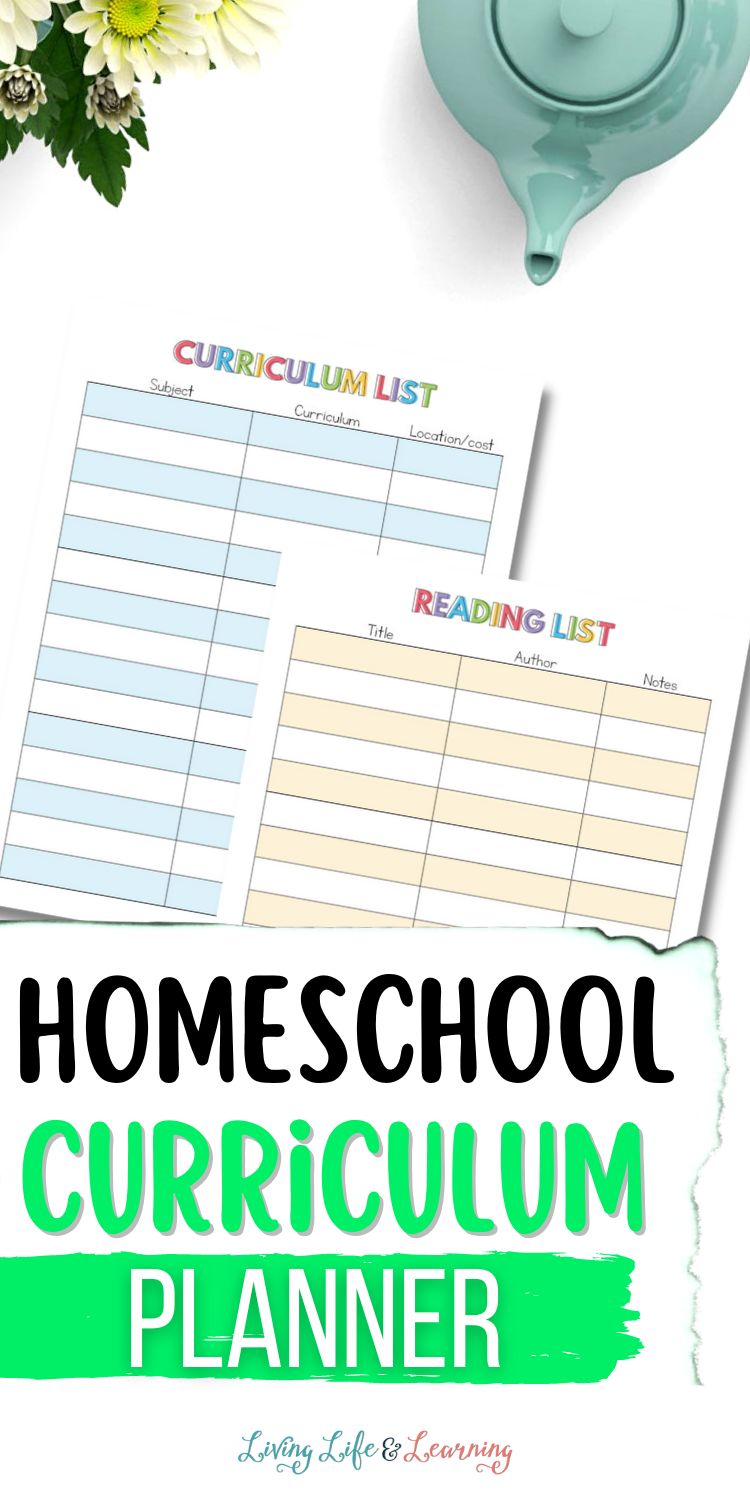 Homeschool Curriculum Planner