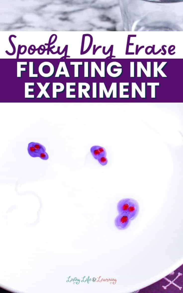 Spooky Dry Erase Floating Ink Experiment