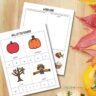 Fall Worksheets for Kindergarten