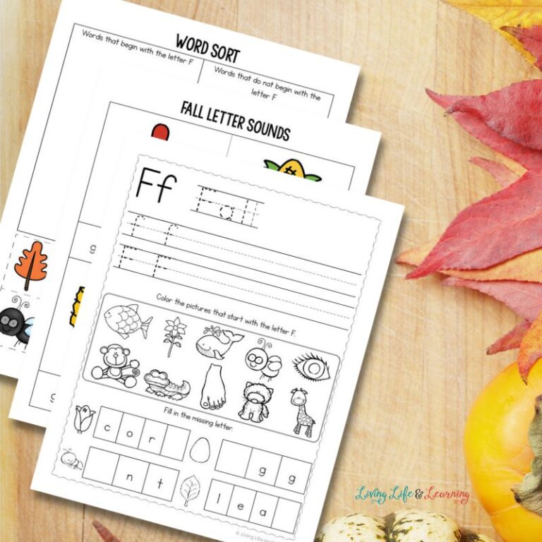 Fall Worksheets for Kindergarten