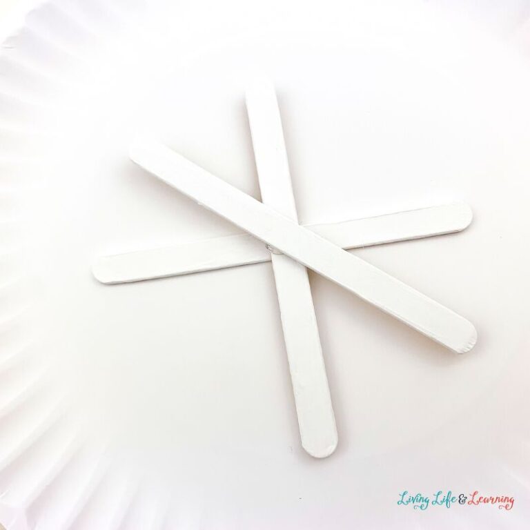 Popsicle Stick Snowflake Craft