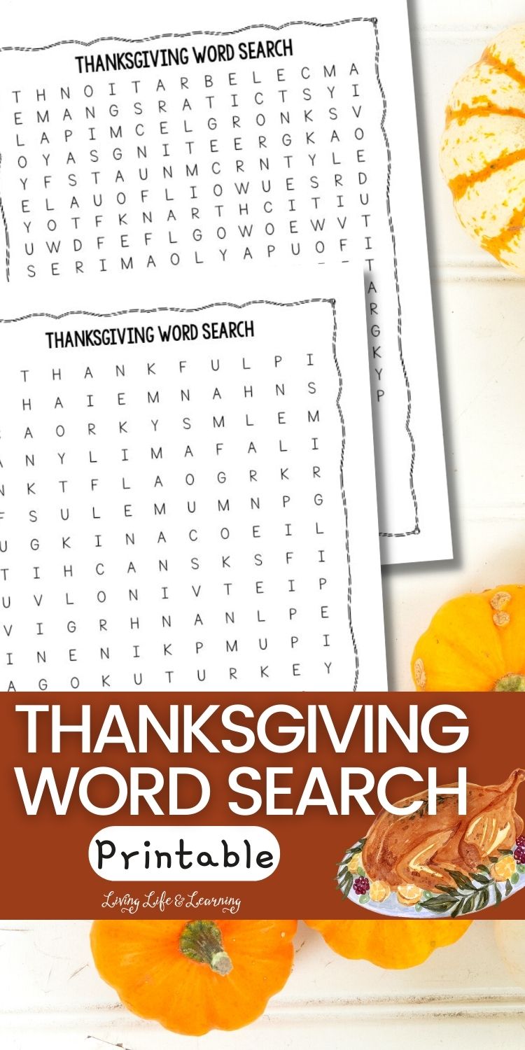 Thanksgiving Word Search Printable
