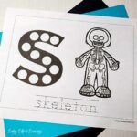 Skeleton Worksheet for Kindergarten