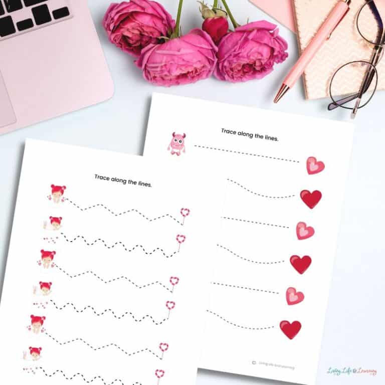 Heart Tracing Worksheets