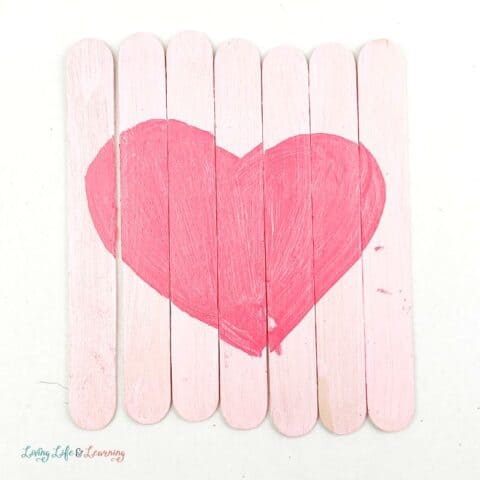 Popsicle Stick Heart Craft