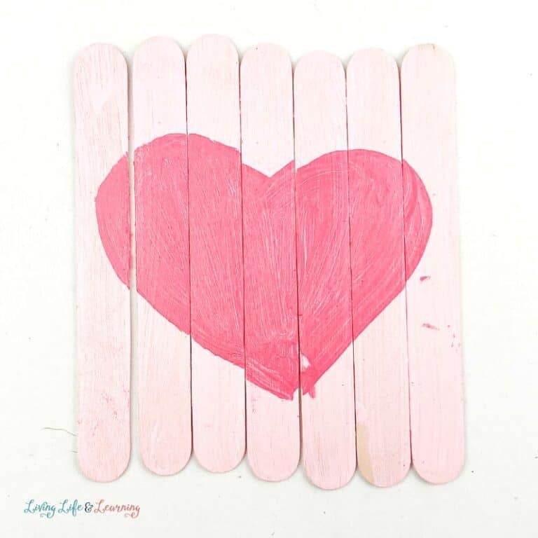 Popsicle Stick Heart Craft