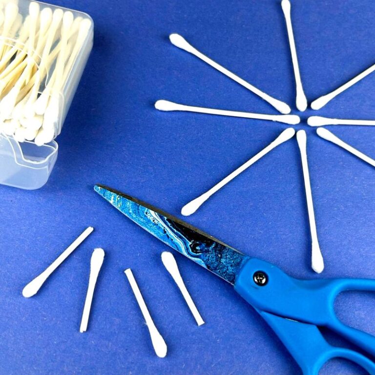 Q-tip Snowflake Craft